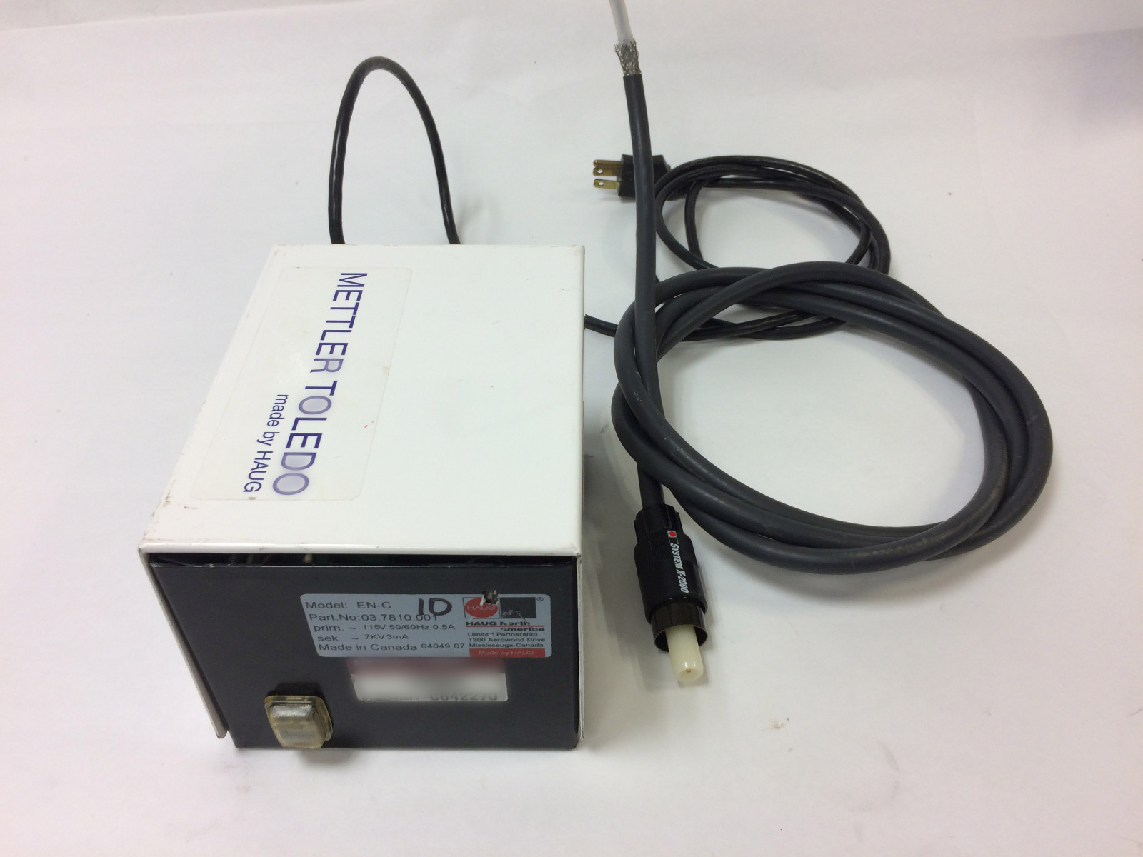 HAUG EN-C 115VAC 50/60Hz 0.5A TO 7KV 3mA POWER SUPPLY TESTED AND ...