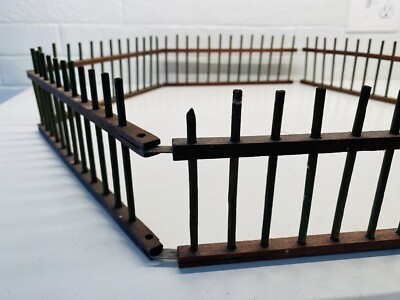 Antique Wood German Victorian Feather Tree Fencing Fence Green Post ...