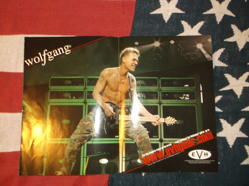 Eddie Van Halen EVH Gear Double Sided Poster, from Guitar World, Rare ...