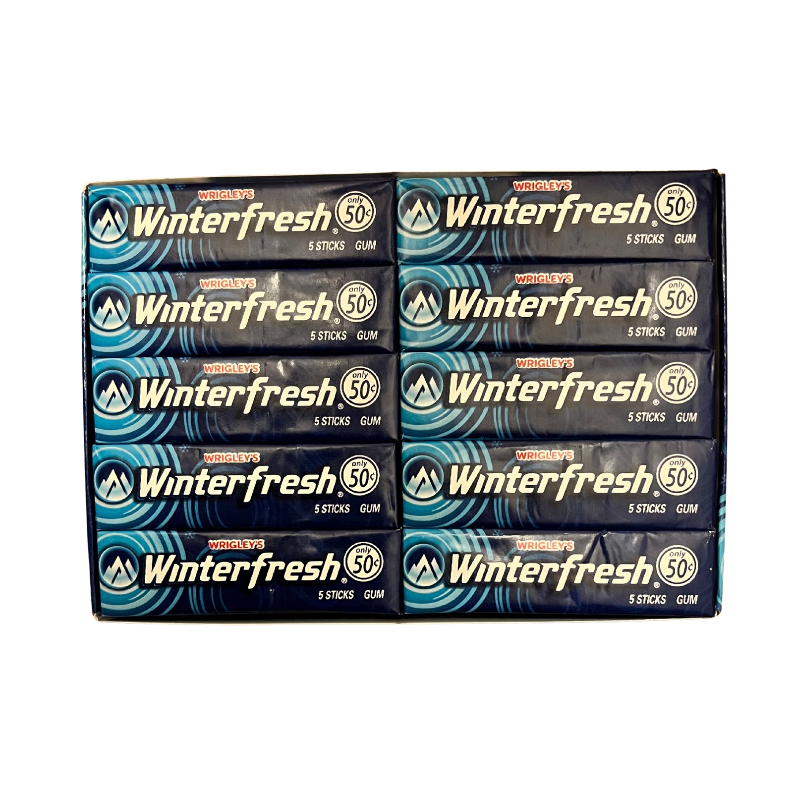 Wrigley's Winterfresh Kaugummi, 10 Packungen (10 x 5 Streifen = 50 ...