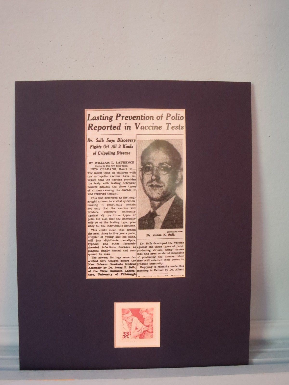 Jonas Salk Defeats Polio honored by its own stamp | eBay