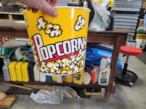 Retro Reusable Popcorn Bowl Plastic Movie Bucket 7" Tall Winner Gets ...