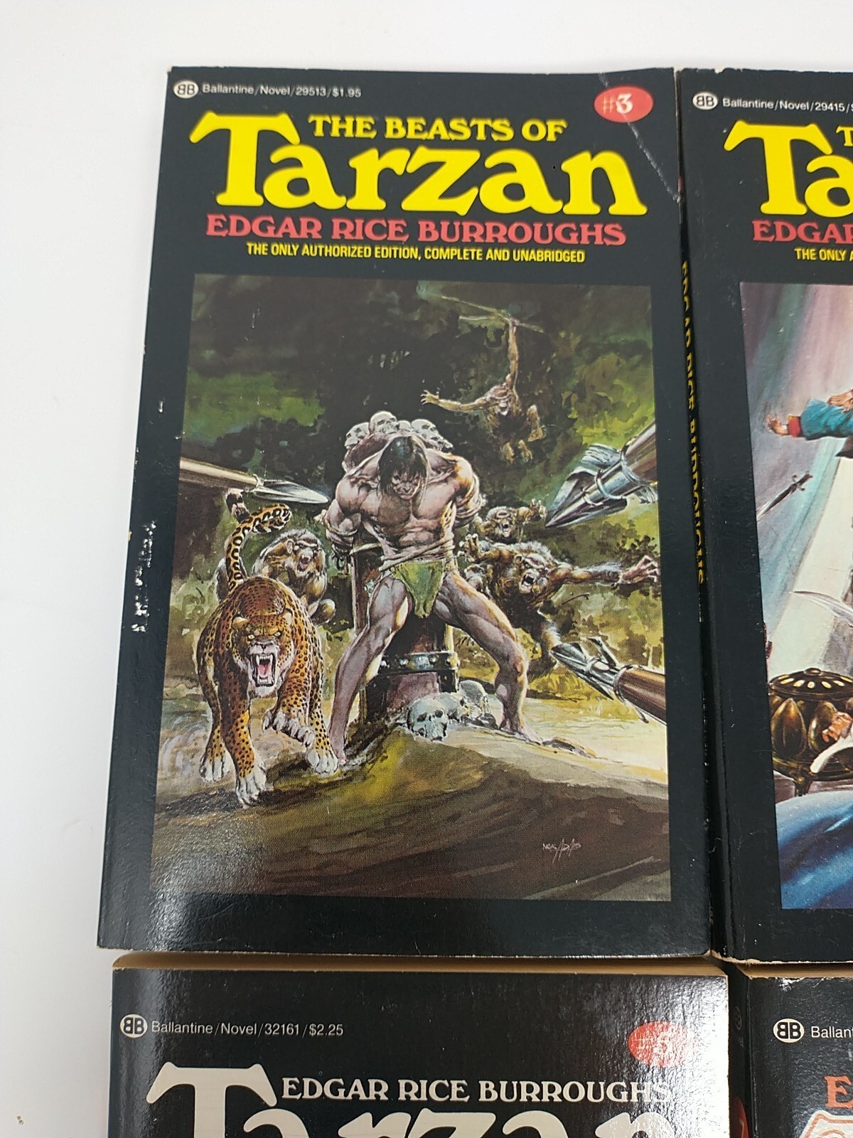 Edgar Rice Burroughs Tarzan Lot of 7 Vintage Ballantine Sci-Fi Pulp ...