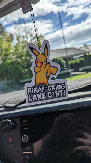 Pika A Lane Pikachu Car Air Freshener - Scent Peppermint Funny car, 4x4 ...