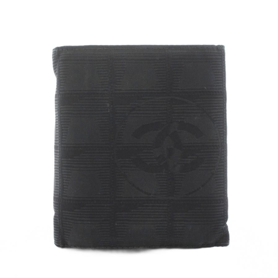 Chanel Neutral Travel Tri-Fold Wallet Coco Mark Nylon Black Women | eBay