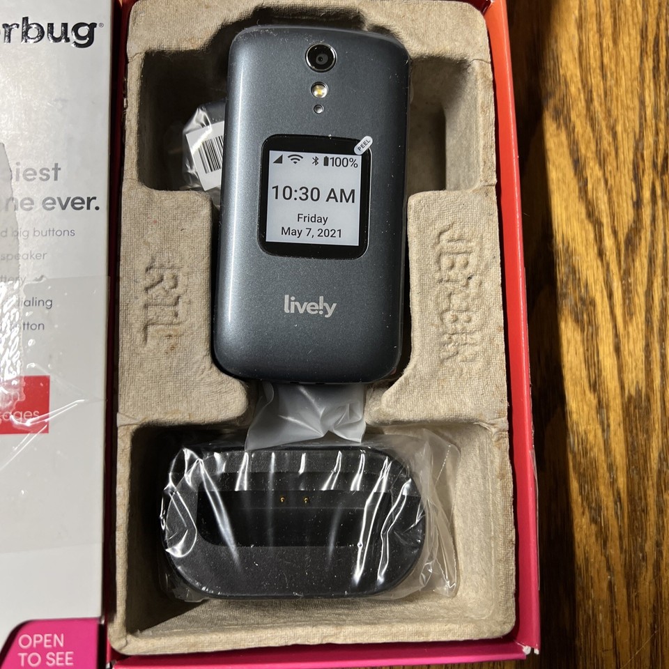 Jitterbug- Lively Flip 2 Phone, Gray | eBay