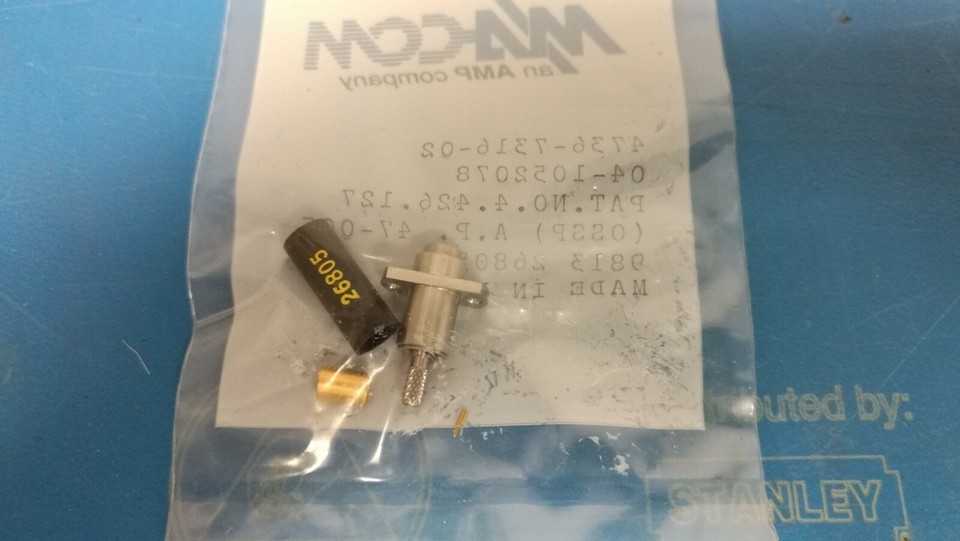 OSSP JACK CONNECTOR COAXIAL RF 4736-7316-02 MACOM | eBay