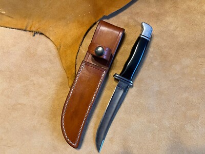 CUSTOM BUCK 105 PATHFINDER HEAVY LEATHER KNIFE SHEATH WESTERN HUNTING ...