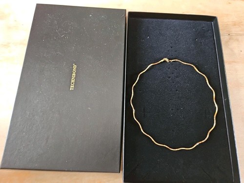 Technibond Gold-Plated Sterling Silver Necklace Choker NEW IN BOX | eBay