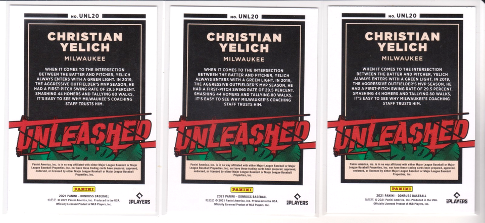 Christian Yelich 2021 Donruss Unleashed Pink Fireworks, Vector, and ...