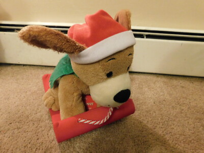 Hallmark Animated Musical ROCKIN ROVER Puppy Dog on Sled Barks | eBay