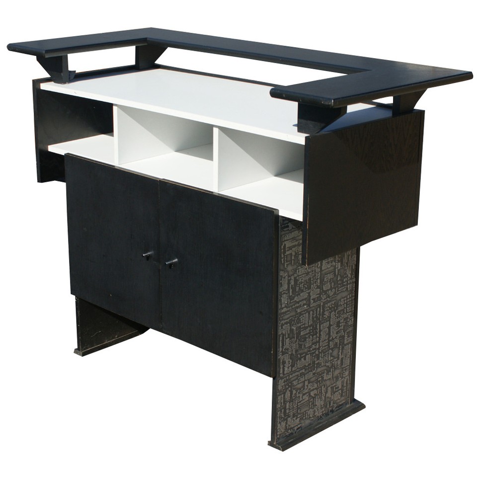 Mid Century Modern Ebonized Mini Cocktail Bar (MR10378) | eBay