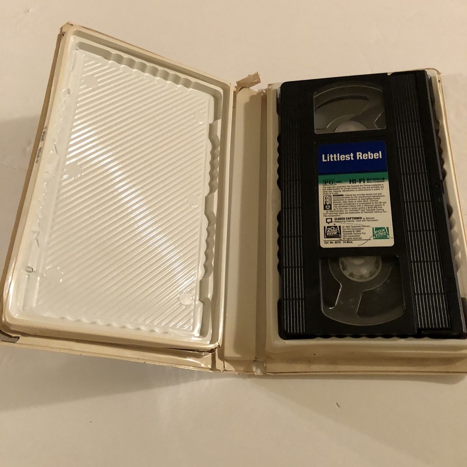 The Littlest Rebel VHS, 1994 Clam Shell Case Shirley Temple 86162857539 ...
