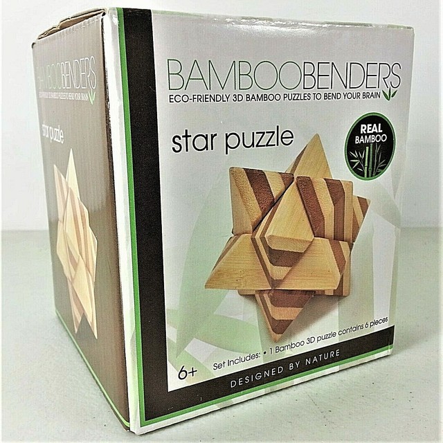 Nature Bamboobenders Eco Friendly Star 3d Puzzle Real Bamboo Memory ...