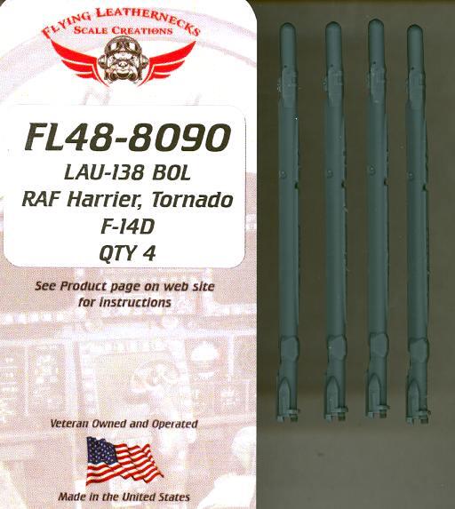 Flying Leatherneck Models 1/48 LAU-138 BOL MISSILE LAUNCHER (4) Resin ...