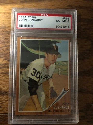 1962 Topps #555 John Buzhardt PSA 6 SP High Number | eBay