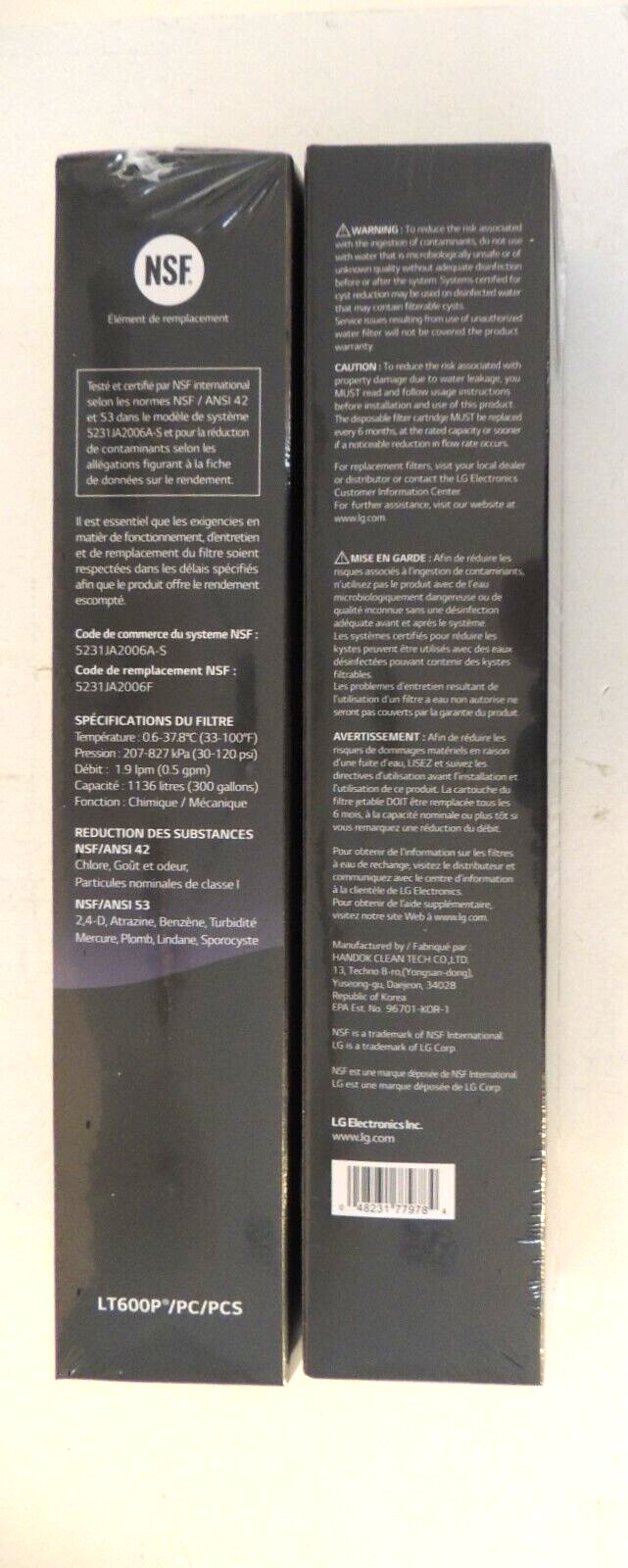 5231JA2006F for LG Refrigerator Water Filter for sale online | eBay