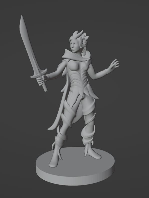 Female Dryad Ranger 28mm Scale DND D&D Tabletop Miniature | eBay