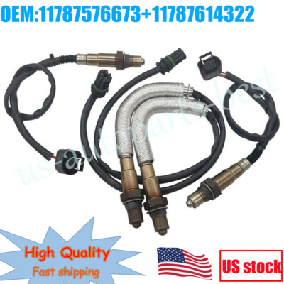 set of 4 For 2009-2015 BMW 750i & 750Li 4.4L 250-25087 Upstream Oxygen ...
