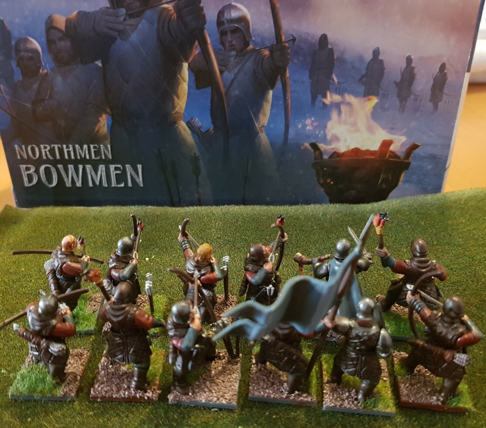 FIREFORGE FORGOTTEN WORLD NORTHMEN BOWMEN 12 figures 28mm painted NEW ...