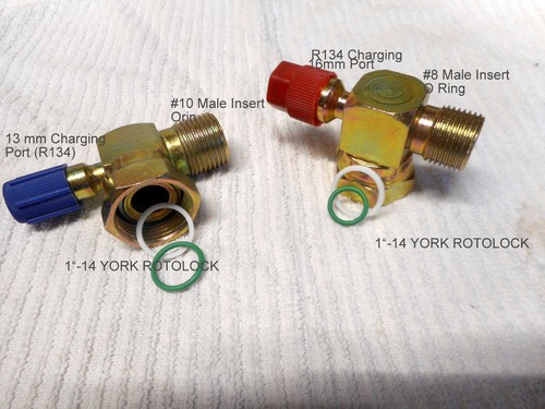 YORK ROTOLOCK A/C COMPRESSOR FITTINGS W/134A PORT #8 & #10 O RING ...