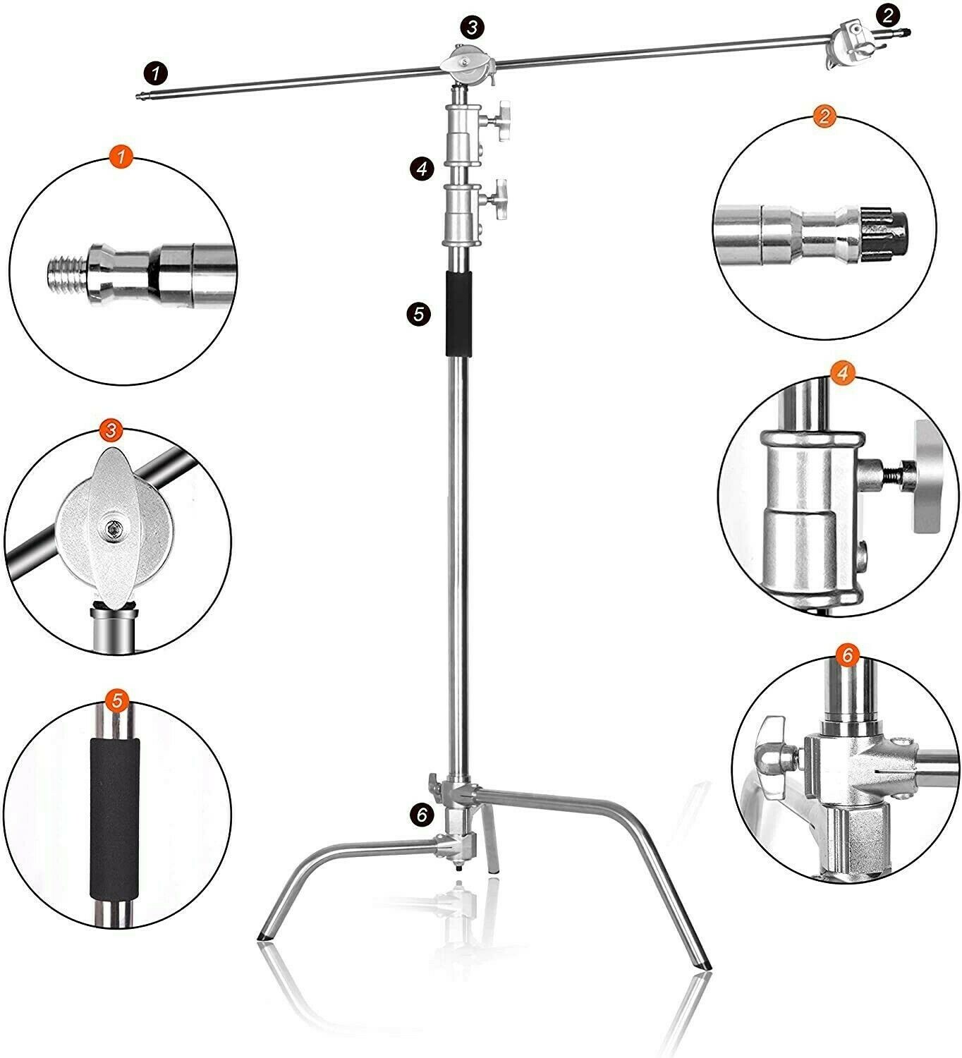 3-pack 10' Heavy Duty C Stand Century Stand for Aputure 120d 300d ii ...