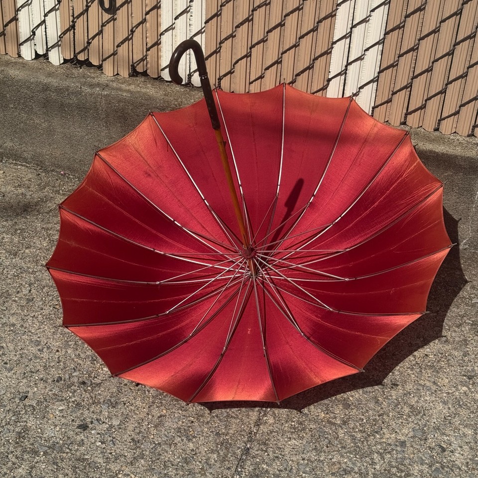 3 Vintage 1960s-70s Parasol Umbrellas Lot Nylon Acetate Rare Handle ...