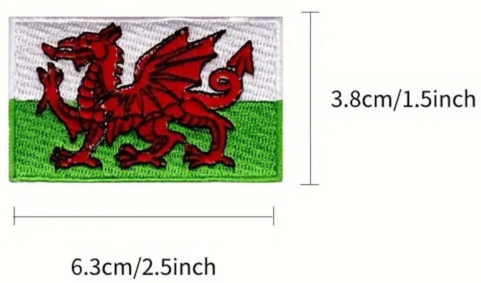 🔥Wales Welsh Flag Embroidered Patch Sew Iron On Red Dragon Cardiff Emblem Badge | eBay