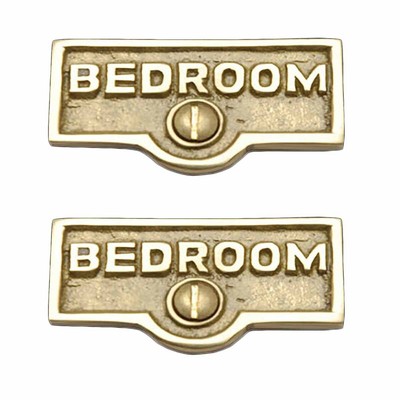 Switch Plate Tag "BEDROOM" Name Sign Label Lacquered Pack of 2 ...