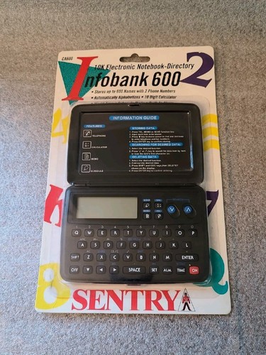 NIB Infobank CA600 Sentry Electronic Notebook Directory Retro 600 ...