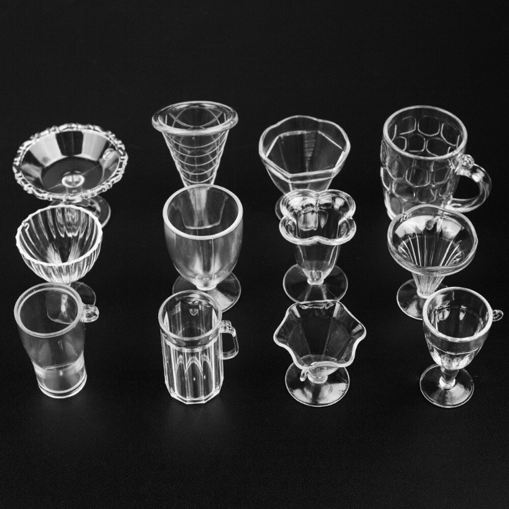 17PCS/Set Transparent Miniatures Tableware Kitchenware | eBay
