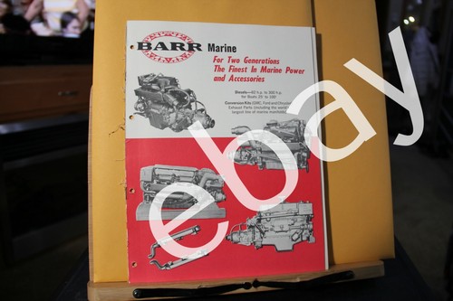 Brochure Barr Marine Boat engine motor inboard Used Vintage Diesels ...