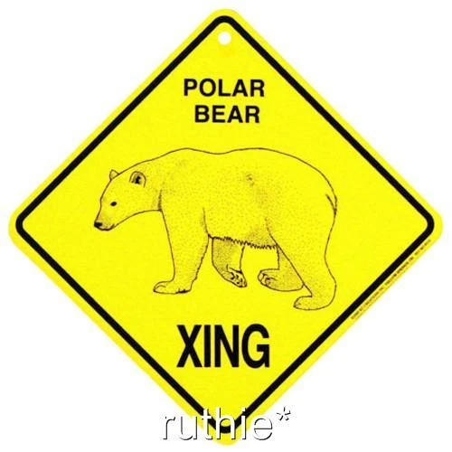 Polar Bear Crossing Sign