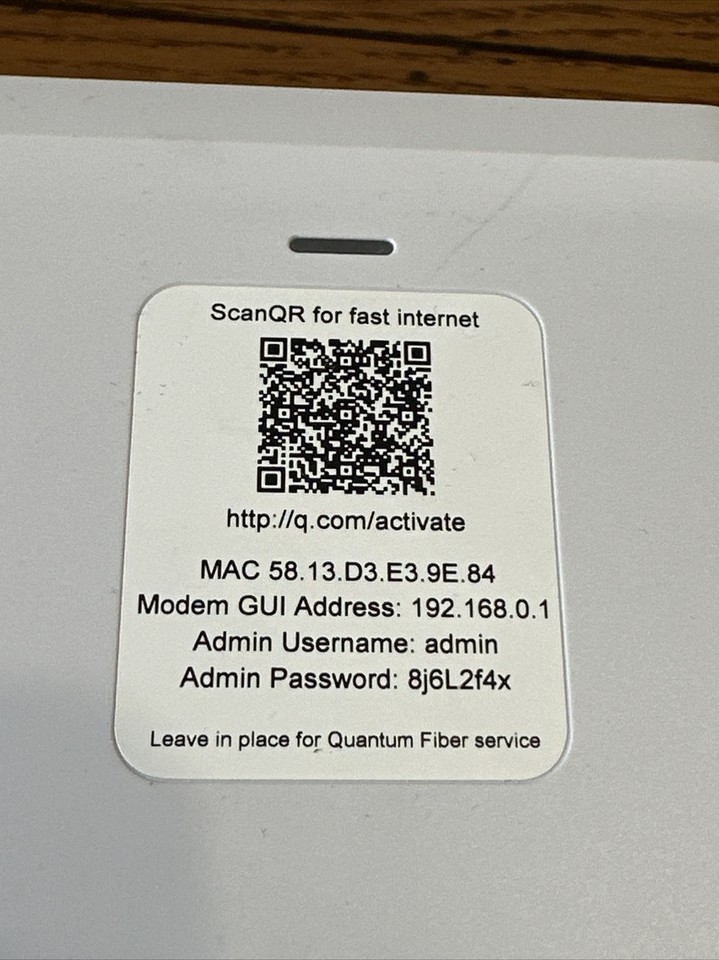 Quantum Fiber C5500XK High Performance Modem | eBay