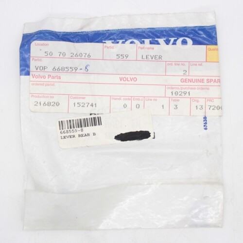 Volvo Lever Rear Part Number - 668559-8 | eBay