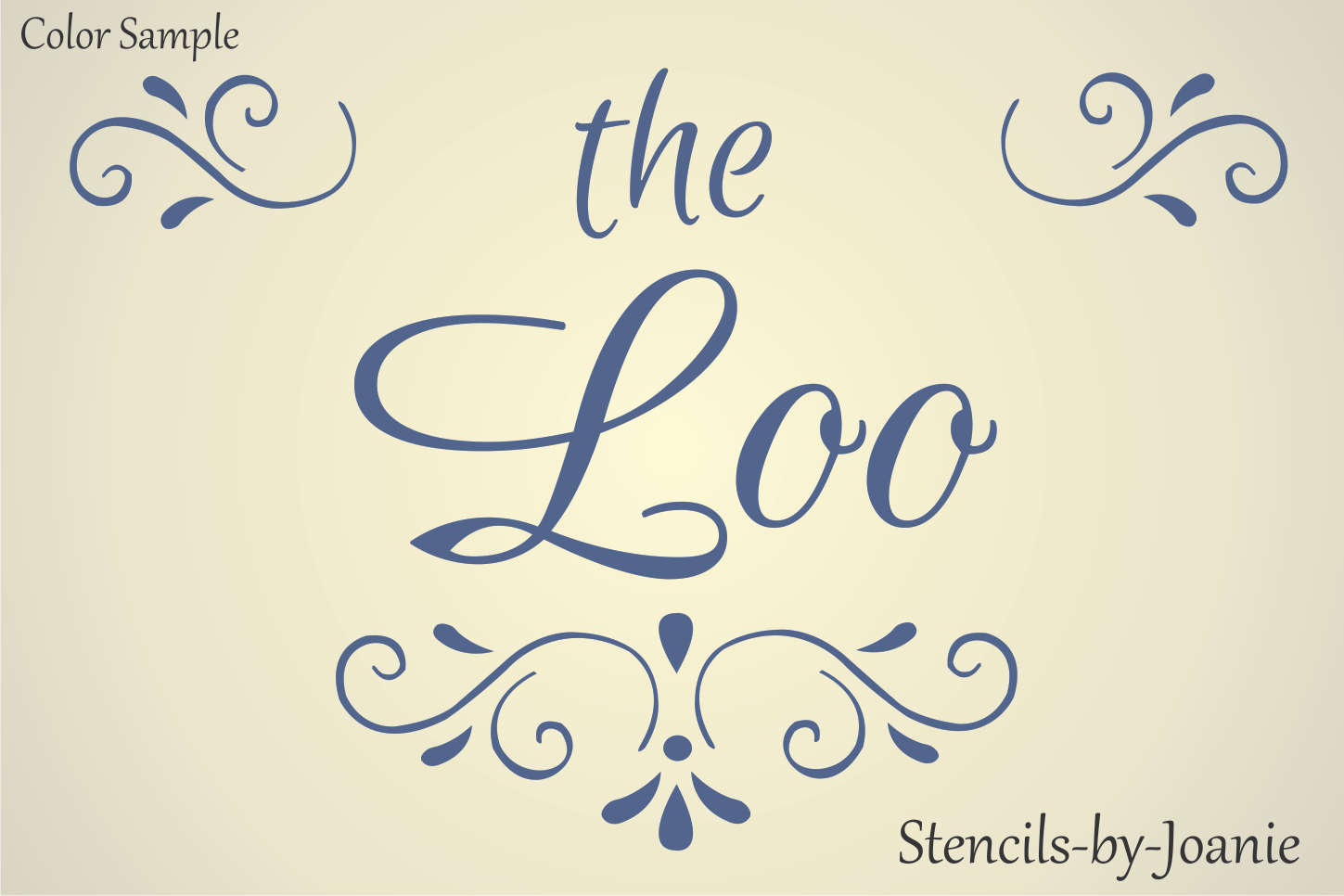 Stencil The Loo French Country Decor Bathroom Swirl Scroll Heart DIY ...