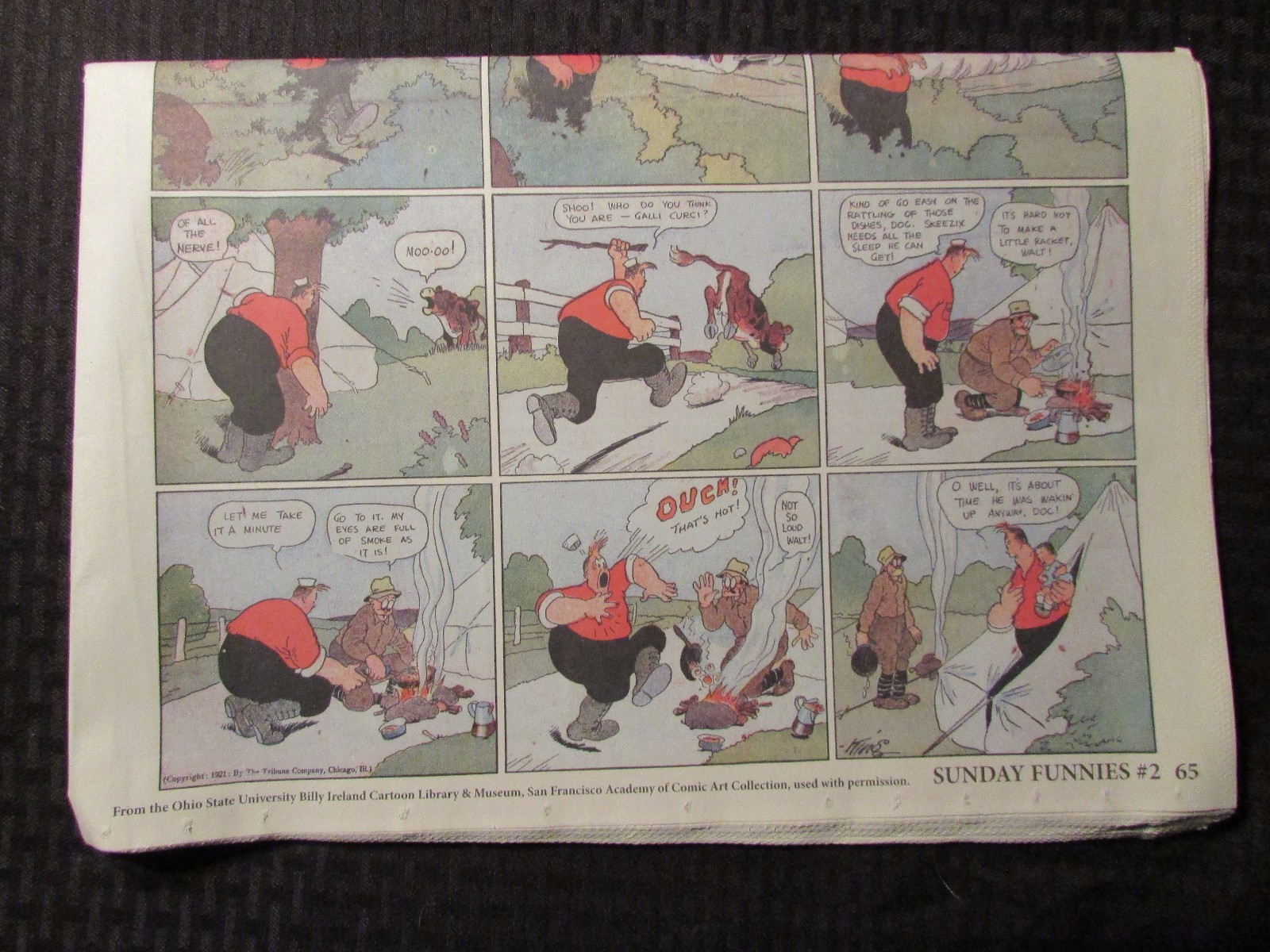 1921 Aug 14 Newspaper Comics Reprint SUNDAY FUNNIES VF- 7.5 Gasoline ...