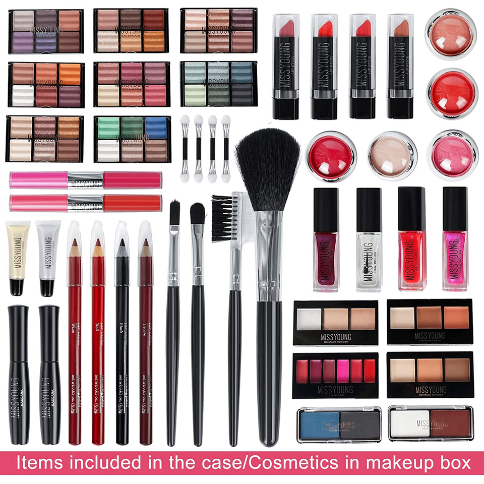 All-In-One Makeup Gift Set Carry All Makeup Kit for Women Full Kit with ...