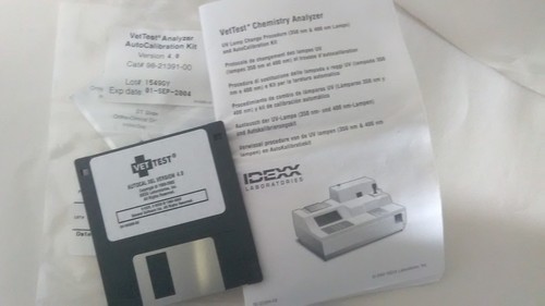 Idexx VetTest chemistry analyzer AutoCal 3SL V4.0 disk only fr Kit #98 ...