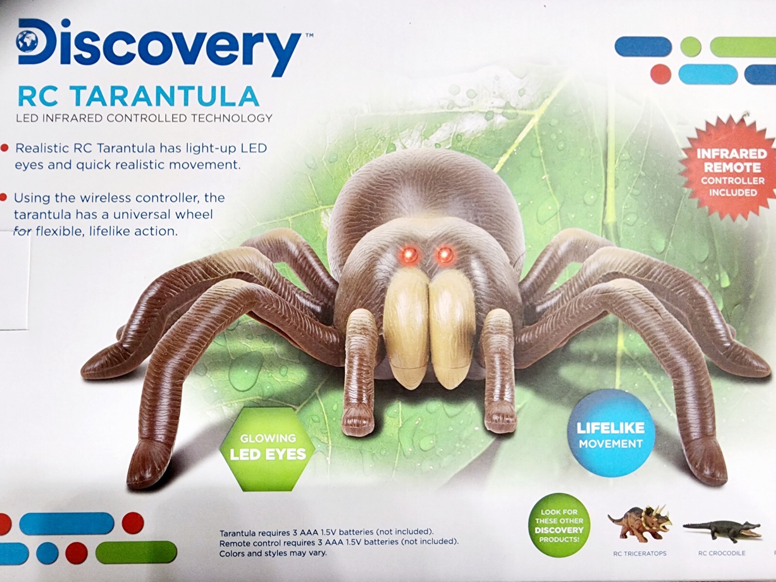 DISCOVERY KIDS RC Moving Tarantula Spider, Wireless Remote Control Toy ...