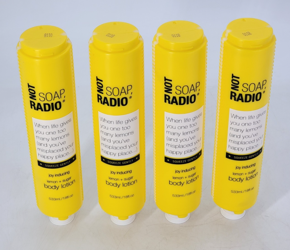 4-PK NOT SOAP, RADIO Joy Inducing Lemon+Sugar Body Lotion 18 oz ...