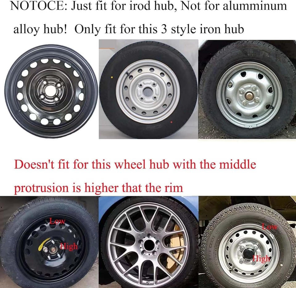 4X For Toyota Prius C 15" Hubcaps Wheel Rims Cover Hub Cap Snap On For ...