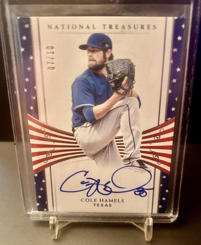 Cole Hamels 2018 National Treasures Stars And Stripes Autograph 07/10 ...