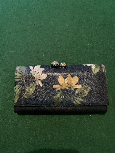 Ted Baker Women Floral Print Purse Cardholder Wallet Coin Notes VGC Top ...