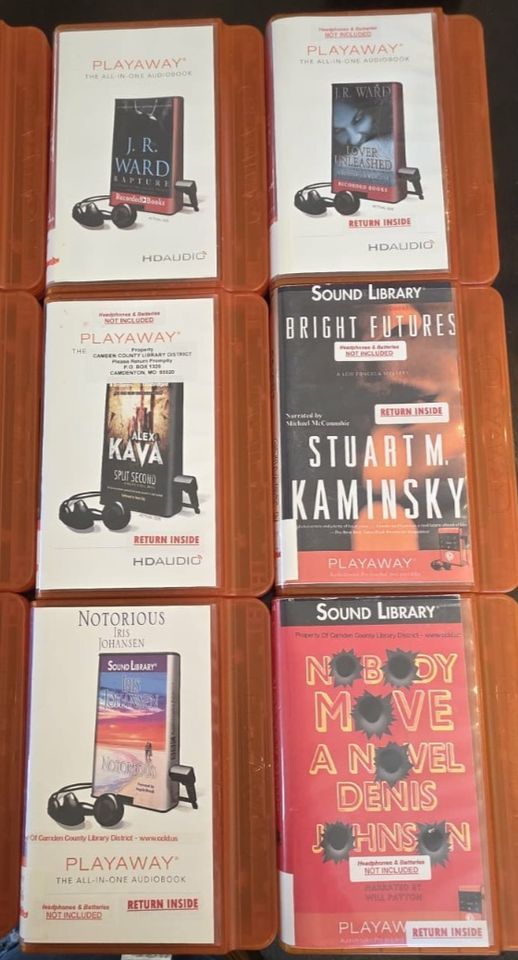 Lot of 12 Unabridged Playaway Audiobooks Audio Books Ex Library Adult ...