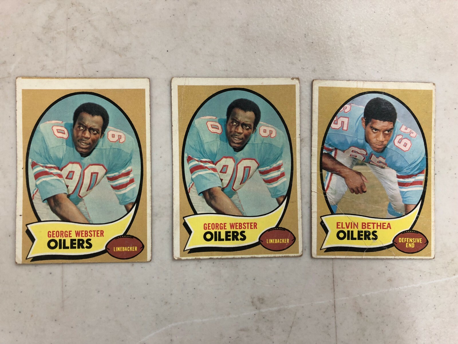 Vintage Lot of 3 1970 Houston Oilers Football Trading Card | eBay