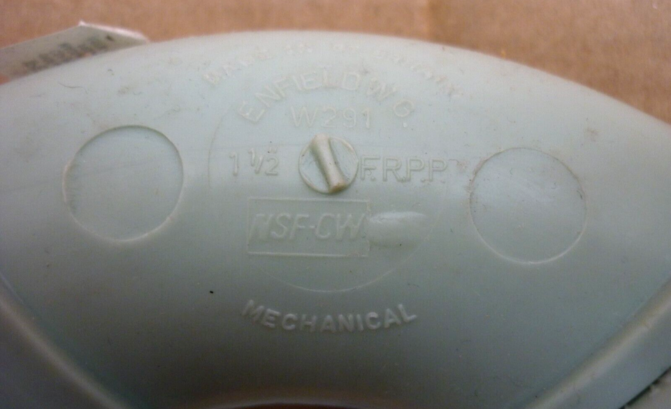 W291 1-1/2" Polypropylene Flame Retardent Chemical Waste Bend 1/4 ...