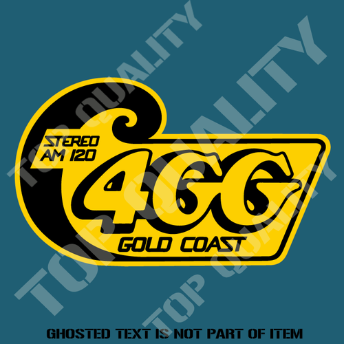 VINTAGE 4GG GOLD COAST RADIO STATION DECAL STICKER RETRO AUSTRALIANA ...
