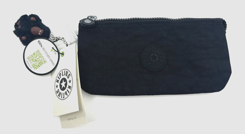 Kipling KI9140 BARTO POUCH Black Tonal + DANIEL Monkey Keychain Charm ...