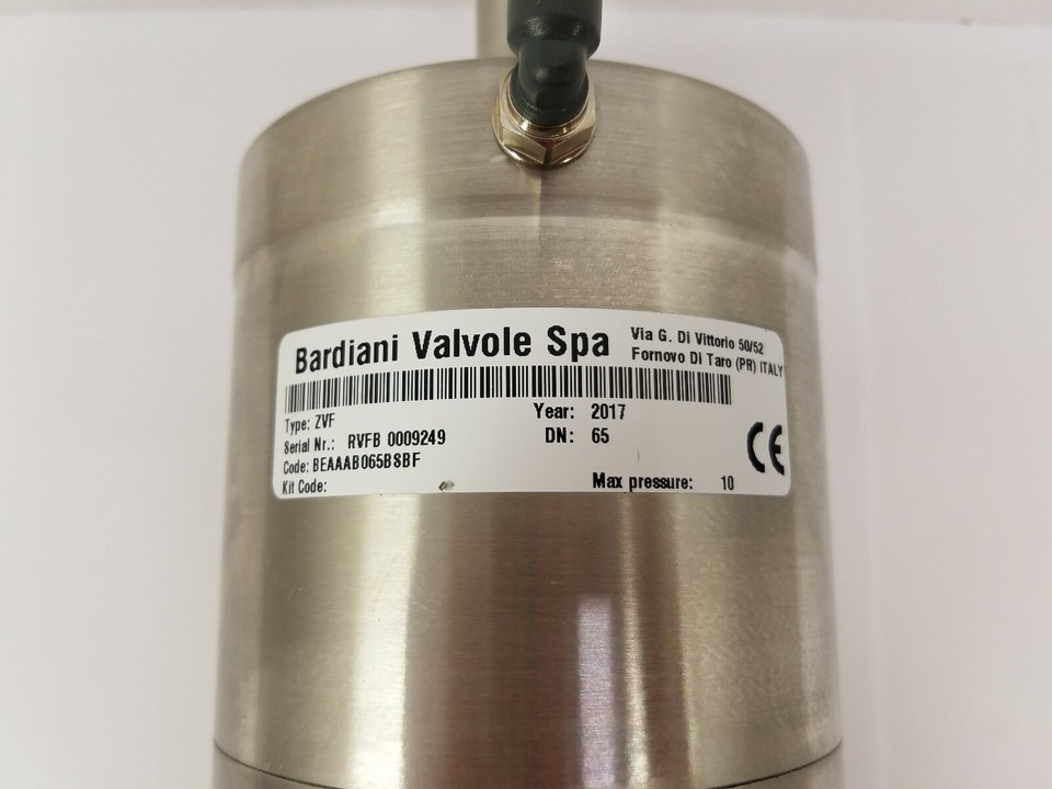 Bardiani Valvole Spa ZVF Series DN65 SS Butterfly Valve (BEAAAB065BSBF ...